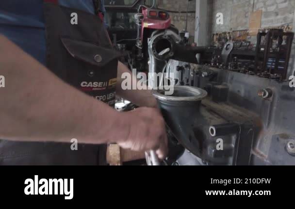 Diesel Engine Overhaul and Rebuild. Repair of the tractor engine Stock ...
