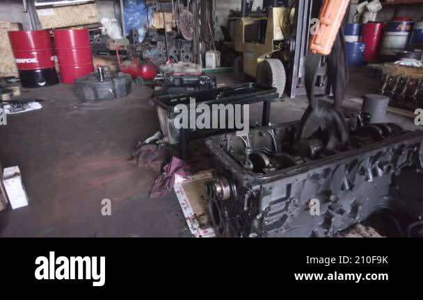 Diesel Engine Overhaul and Rebuild. Repair of the tractor engine Stock ...