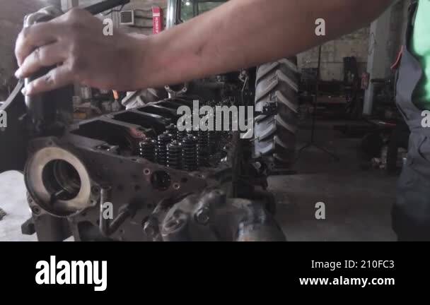 Diesel Engine Overhaul and Rebuild. Repair of the tractor engine Stock ...