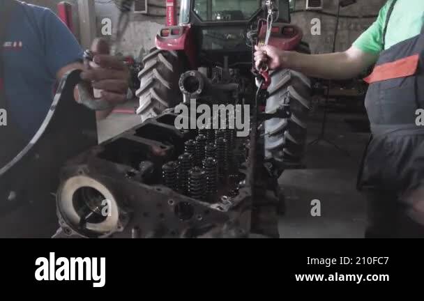 Diesel Engine Overhaul and Rebuild. Repair of the tractor engine Stock ...