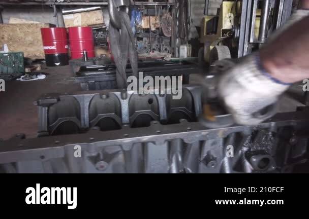 Diesel Engine Overhaul and Rebuild. Repair of the tractor engine Stock ...