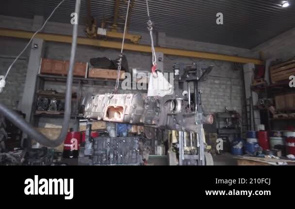 Diesel Engine Overhaul and Rebuild. Repair of the tractor engine Stock ...