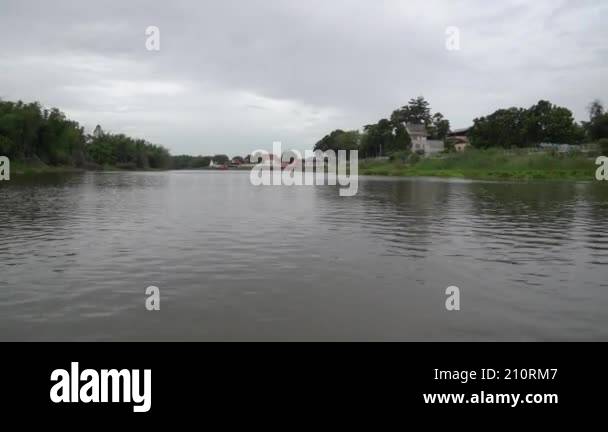 Sakae Krang River, Uthai Thani Province where both sides of river are ...