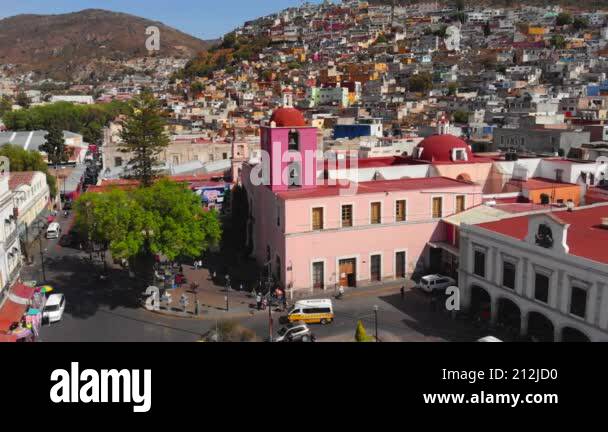Pachuca de Soto, Aerial view of the Plaza de la Constitucion with ...