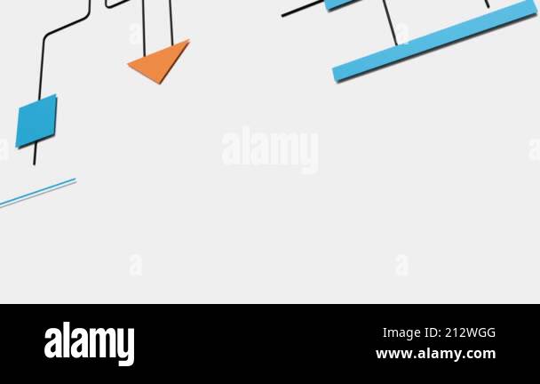 Business flow chart, organigram. Connected lines and geometric shapes ...