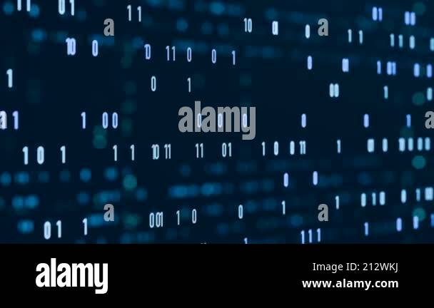 Close up big data, abstract digital data, binary code. Zero and one, sequence, program, science ...