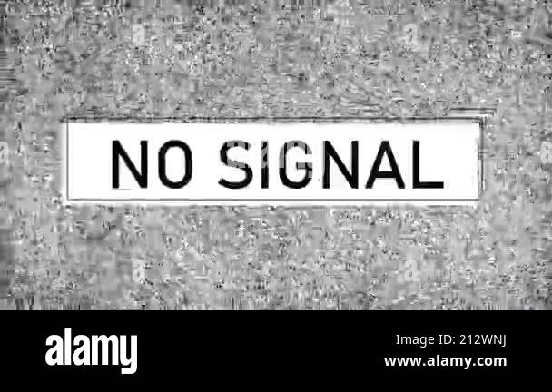 Animation No signal with white noise. Static screen animation with ...