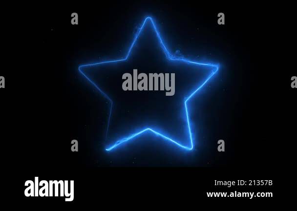 Neon lights motion loops star circular motion draws and beautiful ...
