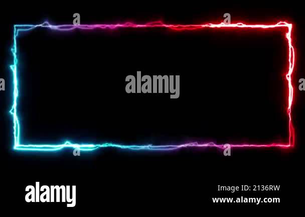 Seamless loop animation rectangle frame 4K video motion graphic. Animated borders frame glowing ...