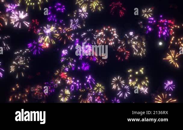 New Year's Eve fireworks background celebration. Colorful fireworks ...
