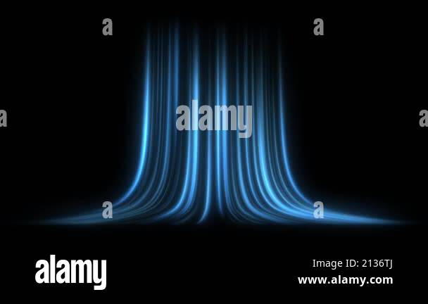 Cold air flow from conditioner effect. air light effect with blue rays ...