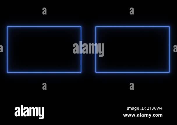 Seamless loop animation rectangles frame 4K video motion graphic. Animated borders frame glowing ...