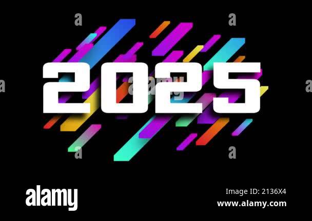 2025 Text Design. Loop Typography animation Design Element for New Year ...