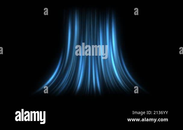 Cold air flow from conditioner effect. air light effect with blue rays ...