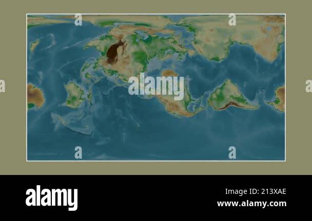 Beaufort Sea. Close-up on a colored elevation map in the Patterson ...