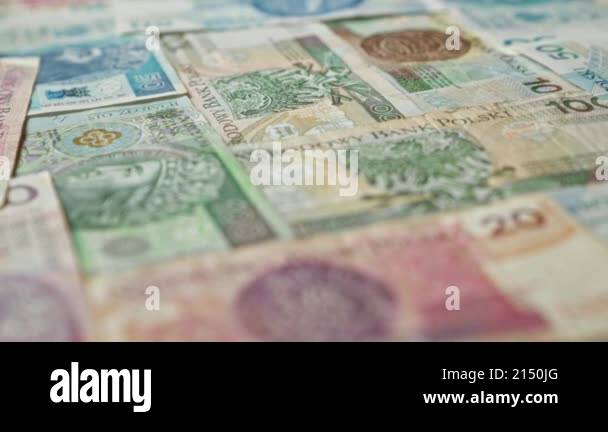 Polish banknotes showcasing various denominations including 50, 100 ...
