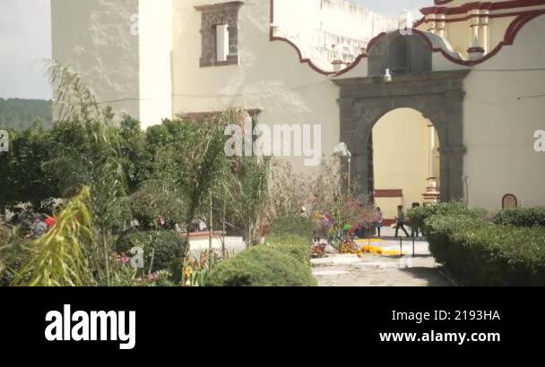 Quecholac, Puebla, Mexico. November 2, 2024. Parish Santa Maria ...