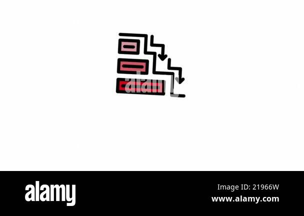 Modern project management structure animated icon - Agile and teamwork ...