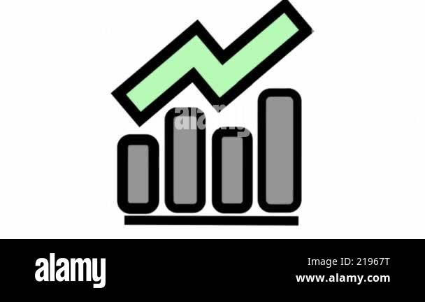 Modern growth animated icon - navigation motion design Stock Video ...