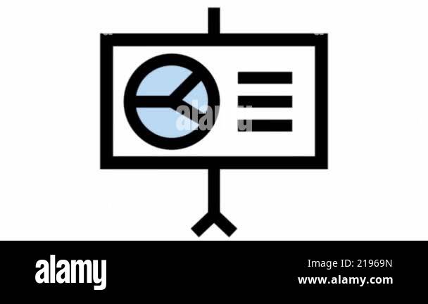 Modern research presentation animated icon - navigation motion design ...