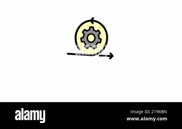 Modern Agile sprint circle animated icon - Agile and teamwork symbol ...