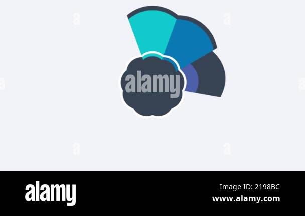 Animated infographic design, motion graphics 9 steps, objects, elements ...