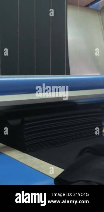 Vertical, Weaving of fabric on cars. Production of fabric from threads ...