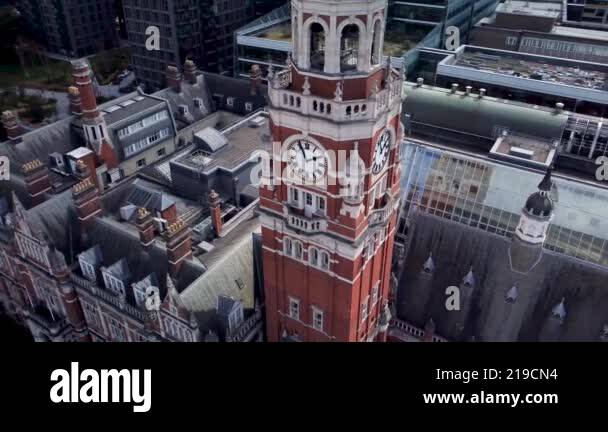4K Video of Library Clock Tower with Downtown Croydon in Background ...