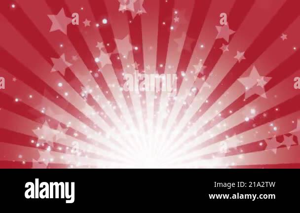 Red Shiny Starburst Background Sunburst Abstract Loop Animation With