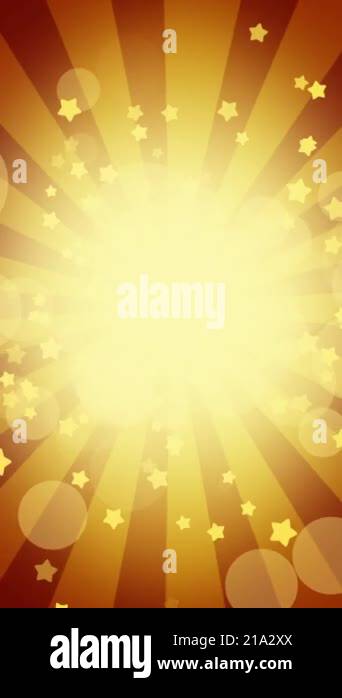 Yellow abstract animated background with light of sunburst. Sun ray ...