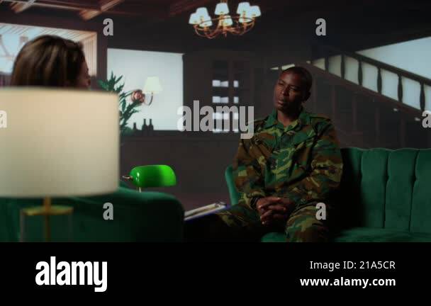 Military personnel sharing feelings about combat flashbacks during ...