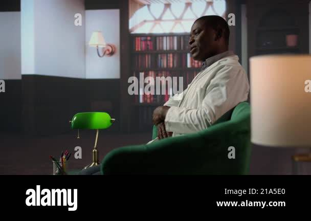 African american doctor surgeon sharing his PTSD issues with ...