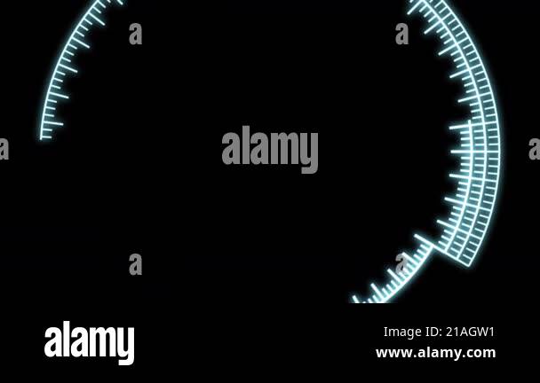 3D HUD Arc Offset A Blinking Red X60 Degrees VJ Loop Animation 02 Stock ...