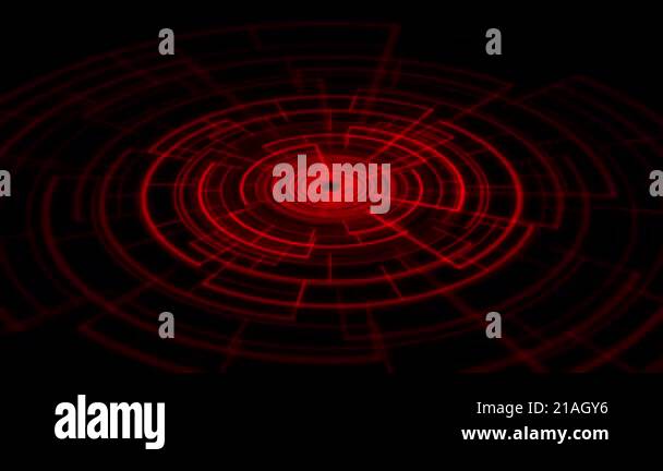3D HUD Arc Offset A Blinking Red X60 Degrees VJ Loop Animation 02 Stock ...