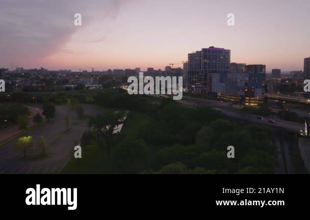 Breathtaking aerial view of Nashville, tennessee at dusk, showcasing ...