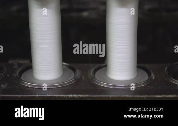 Industrial production of thread and rope and the process of winding ...