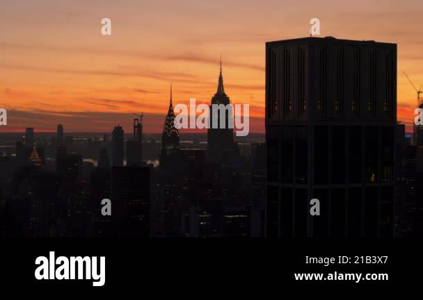 Tripod view from a unique aerial vantage point of skyscrapers in ...
