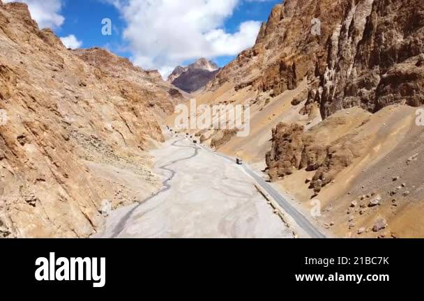 An aerial view of beautiful himalayan mountains near lachung-laLa ...