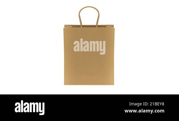 Rotation of shopping paper bag - 3D animation seamlessly loopable ...