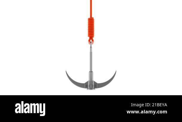 Rotation of grappling hook - 3D animation seamlessly loopable isolated ...