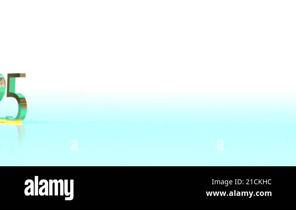 Dynamic Year Animation with 2025 Sliding Across the Frame Featuring ...