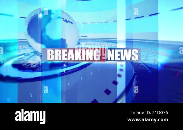 Breaking News intro Template animation moving Stock Video Footage - Alamy