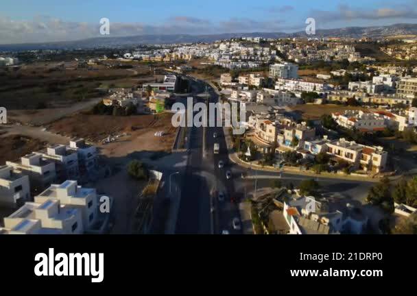 Aerial view of Paphos cityscape, Cyprus. Architecture and urban city ...