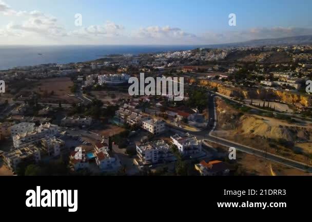 Aerial view of Paphos cityscape, Cyprus. Architecture and urban city ...