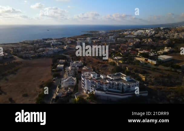 Aerial view of Paphos cityscape, Cyprus. Architecture and urban city ...