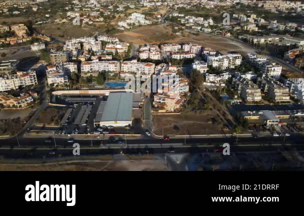 Aerial view of Paphos cityscape, Cyprus. Architecture and urban city ...