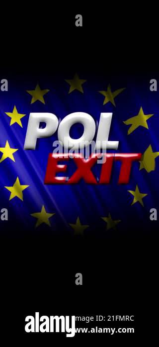 "Polexit" animated graphic banner | the word "POLEXIT" on the ...