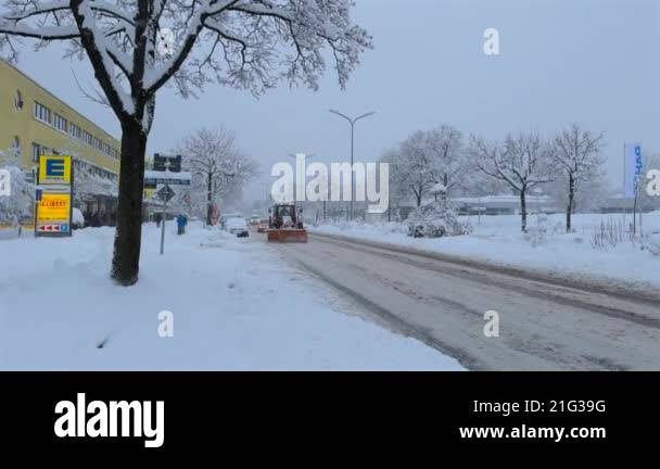 December 3, 2023. Munich, Germany has been hit by heaviest snowfall ...