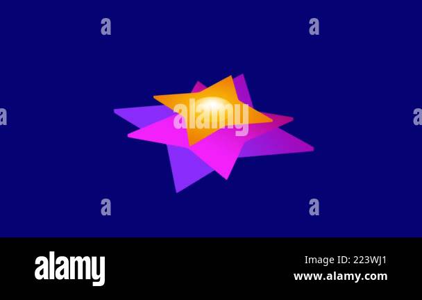 Animation of colorful star icon symbolizes creativity and achievement ...