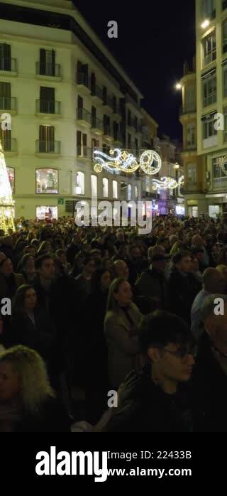 Malaga Spain, 23rd December 2024: Footage of the town centre of Malaga ...